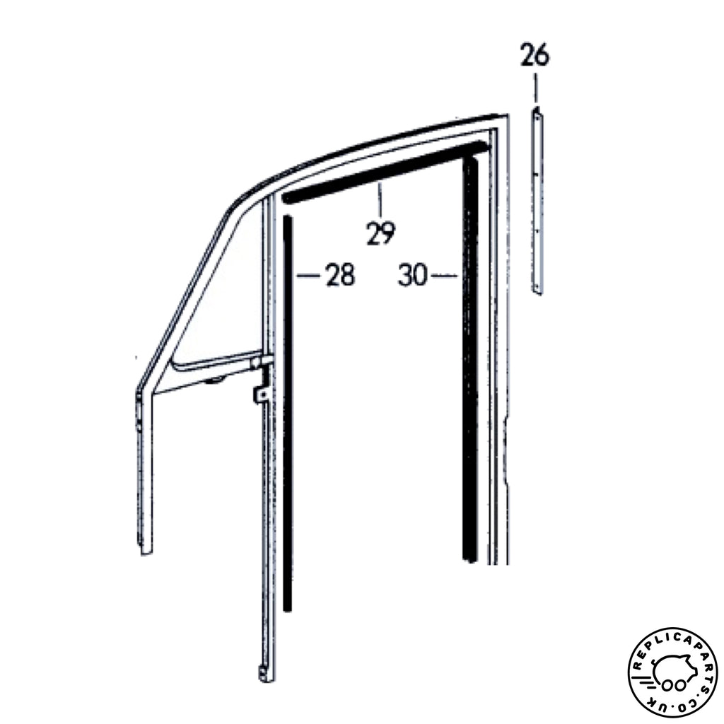 Porsche 356 A B C Side Window Front of Window Channel Replaces 6445429 ...