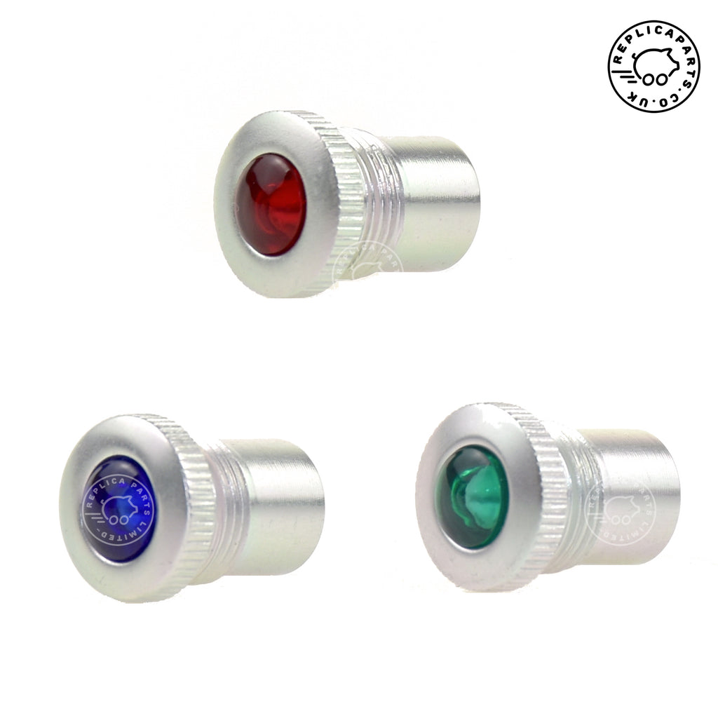 Porsche 356 Blue dash universal Indicator light lens & bezel Replaces ...