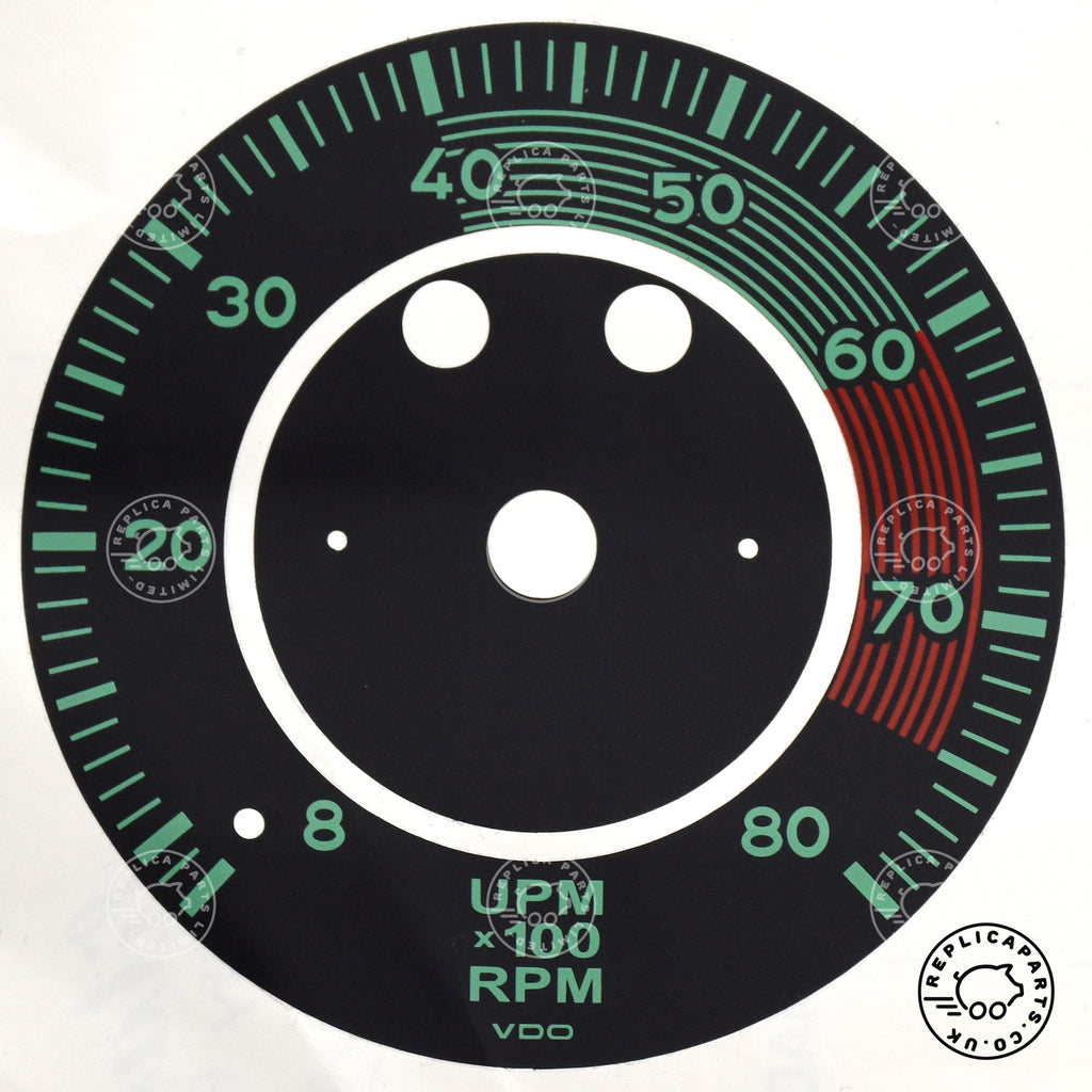 Porsche 356 A B 1955 to 1963 VDO 8000 RPM tachometer dial face sticker ...